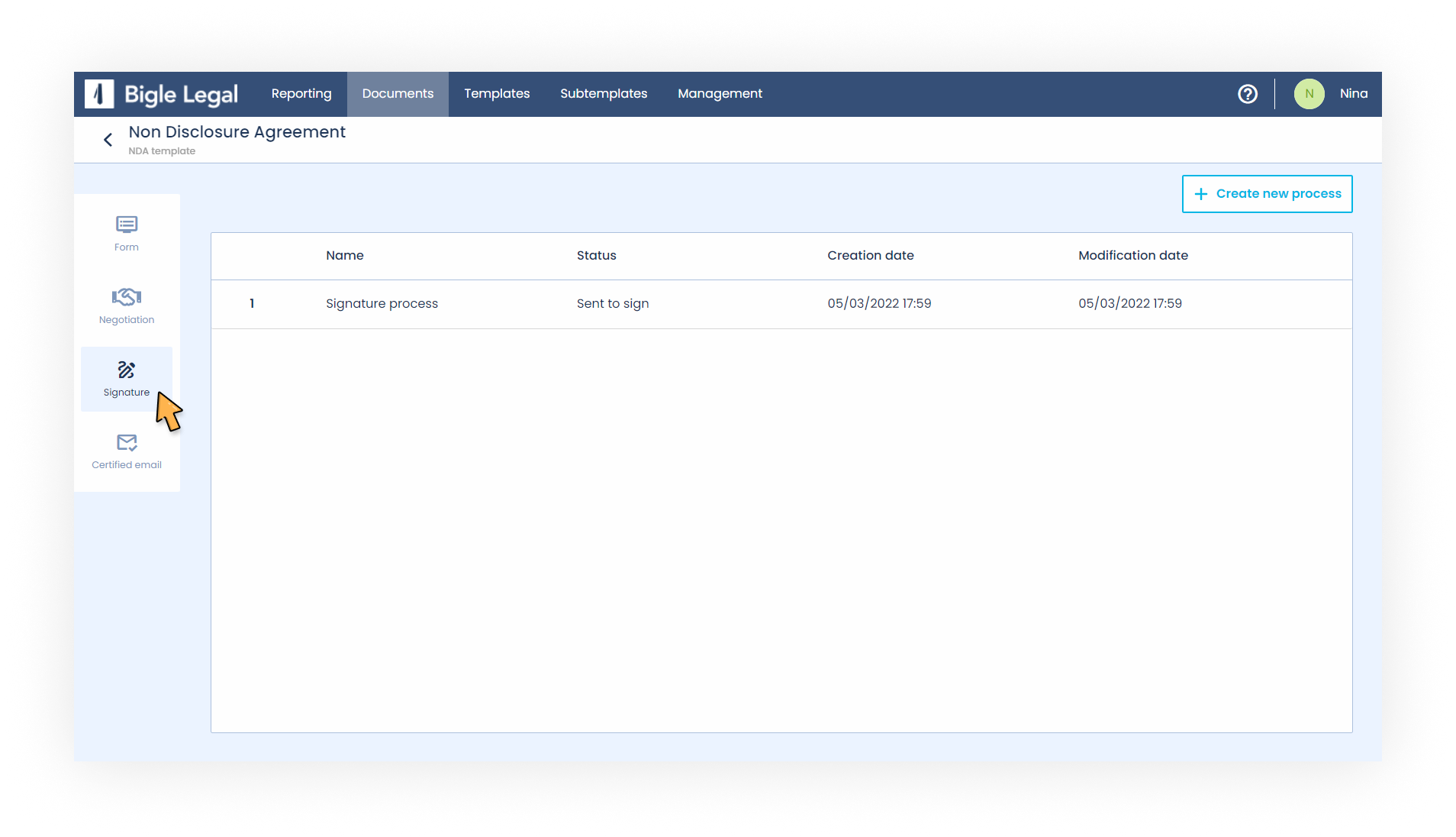 Send a signature reminder